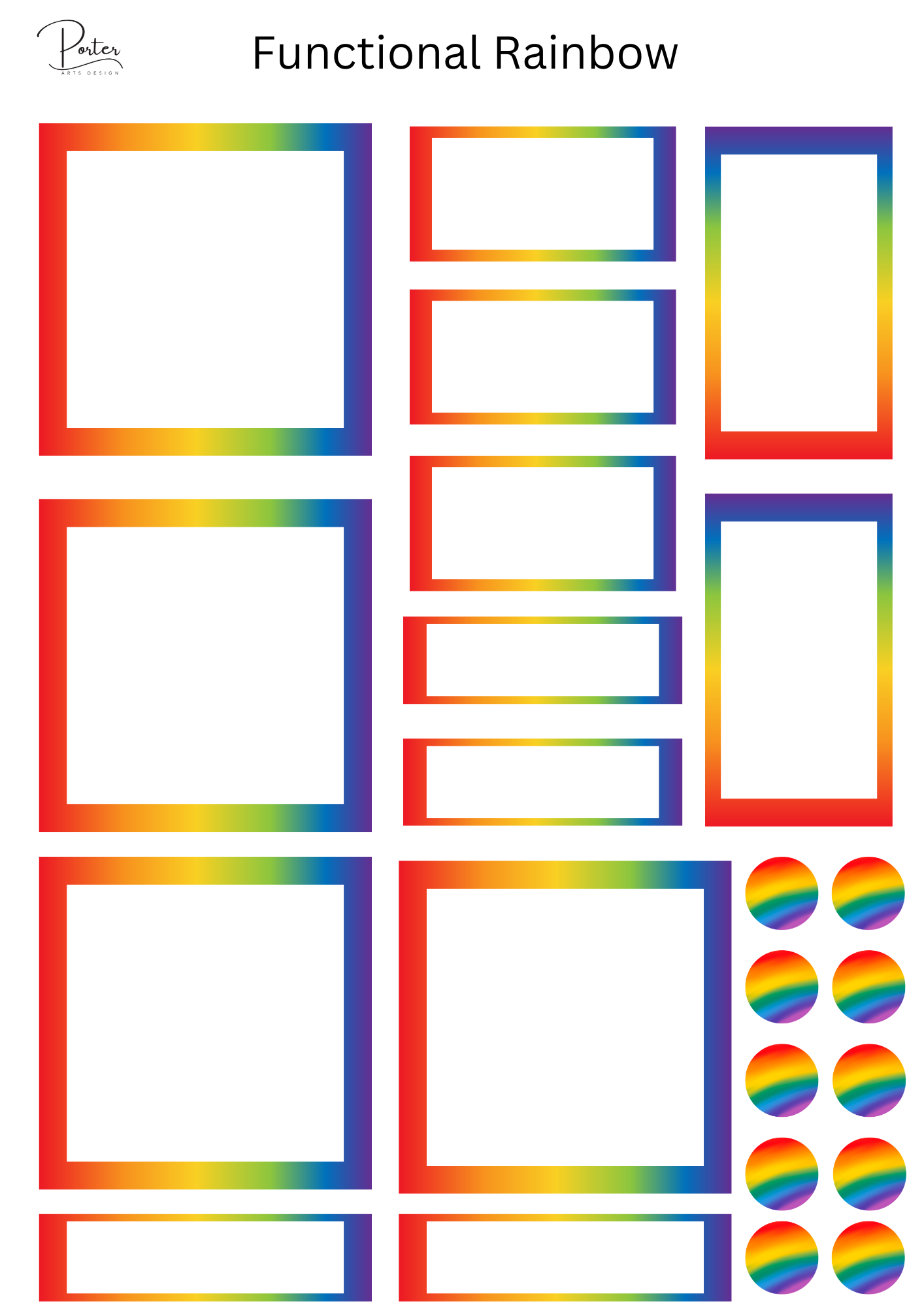 *PRINTABLE* Functional Rainbow Boxes Sticker – Porter Arts Design