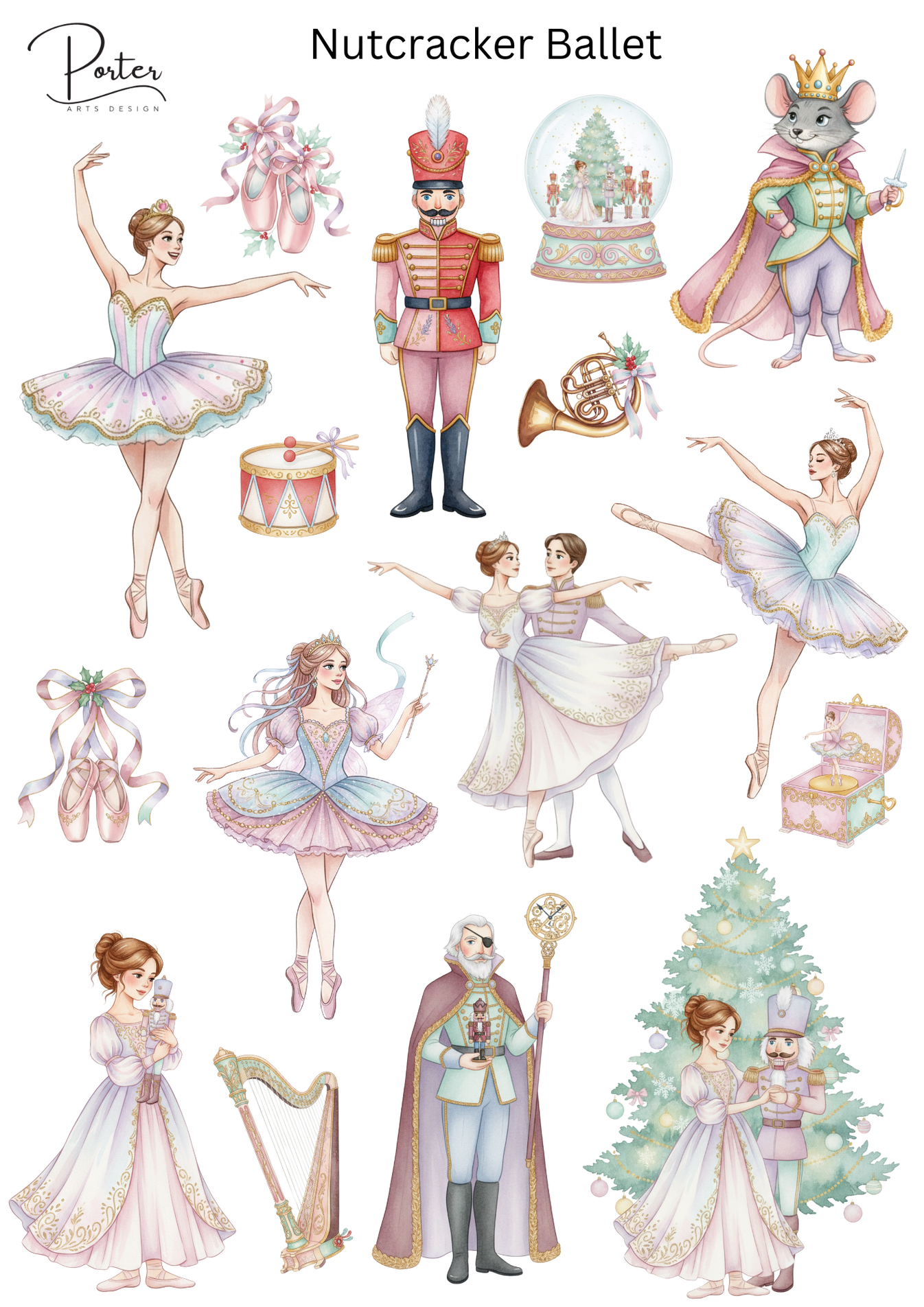 *PRINTABLE* Nutcracker Ballet Sticker – Porter Arts Design